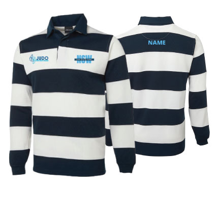 Judo NSW Stripe Rugby Jumper